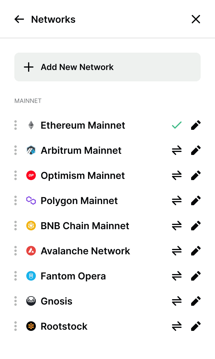 Quick Network Finder | BlockWallet
